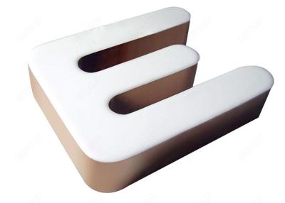 China Epoxy Resin Face Front Lit Led Channel Letters With Stainless Steel Return Rimless for sale