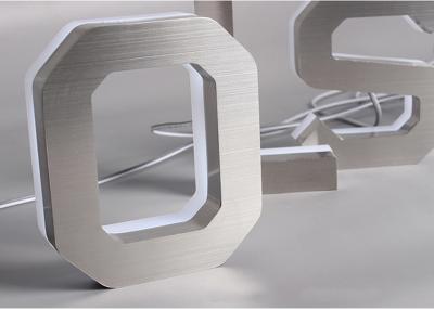China Advertising Sign Illuminated Letter Signage , Stainless Steel Led Light Up Letters  for sale