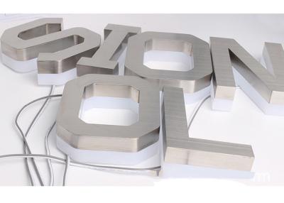 China Custom Back Lit Led Channel Letters Sign Stainless Steel For Outdoor Sign for sale
