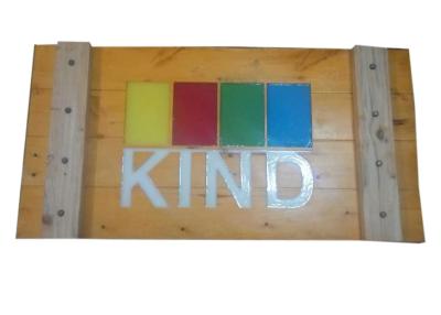 China Logo Sign Led Channel Letters / Weathered Old Rustic Vintage Wooden Light Up Letters for sale
