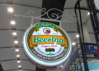 China LED Hanging Bracket 3D Vacuum Forming Light Box , Outdoor Hanging Business Signs for sale