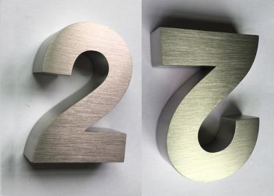 China Custom business sign  / Decorative Metal Letters With Brushed /Hairline/ Wire Drawing Metal Sign for sale