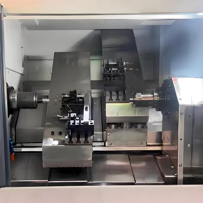 China ET05W Medium Duty High Precision Automatic CNC Slant Bed Double Spindle Turning Center Lathe for sale