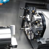 China HTL110 High Precision CNC Turning Center Large Capacity Lathe with Servo Turret Tailstock Heavy Duty Metal Machining for sale