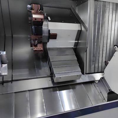 China HTL110 High Precision CNC Turning Center Large Capacity Lathe with Servo Turret Tailstock Heavy Duty Metal Machining for sale