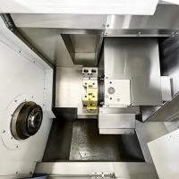 China Factory Direct High Precision  Flat  Bed CNC Lathe 2 Axis Hydraulic Turret for Shaft & Gear Machining for sale