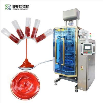 China Automatic Multilane 4 Side Sealing Packing Machine Liquid Shampoo Sauce Ketchup Pouch for sale