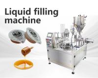 China Double Head Automatic Filling Sealing Machine for Sauce Ketchup Paste Cup for sale