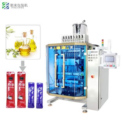 China Fully Automatic Four Side Sealing Bag UHT Milk Packing Packaging Machine Multilane Liquid Sachet Creamy Dressing Filling Machine for sale