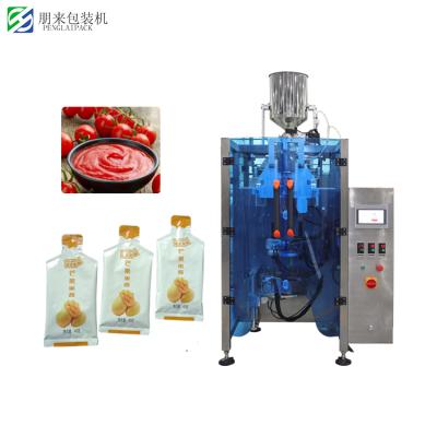 China Full Automatic Irregular Sachet Back Side Sealing Sachet Packaging Machine for Energy Gel Liquid Juice Seasoning Sauce for sale