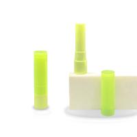 China Twist Up Closure PP Green Lip Balm Tubes Refillable Lip Balm Tube 5g for sale