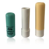 China SGS Certified Empty Plastic Lip Balm Containers 3.8g Round Shape Green Color for sale