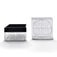 China Personalized 45*26mm Square Empty Loose Powder Case With 4 Grid for sale