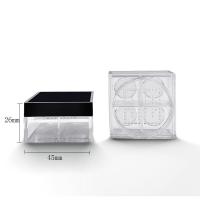 China Personalized 45*26mm Square Empty Loose Powder Case With 4 Grid for sale