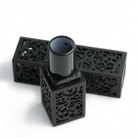 China 3.8g Lipstick Packaging Tube Black Square Lipstick Tube 23*74mm Size for sale