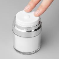 China Popular Acrylic Press Foundation Bottle Double Layer Face Cream Bottles Eye Cream Container for sale
