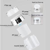 China Popular Acrylic Press Foundation Bottle Double Layer Face Cream Bottles Eye Cream Container for sale