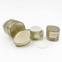 China Hot Stamped Cosmetic Packaging Set With Cap Pump Pc308 Frosted Clear Cover Acrylic Cap for sale