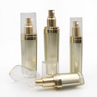 China Hot Stamped Cosmetic Packaging Set With Cap Pump Pc308 Frosted Clear Cover Acrylic Cap for sale