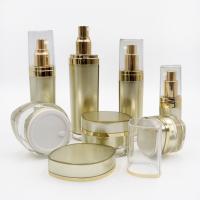 China Hot Stamped Cosmetic Packaging Set With Cap Pump Pc308 Frosted Clear Cover Acrylic Cap for sale