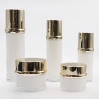 China Customized Pump And Cap Cosmetic Packaging Set With Acrylic Cap for sale