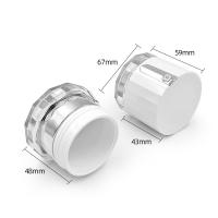 China Transparent 50g Cosmetic Cream Jar With Diamond Logo Custom Acrylic Packaging Jar for sale