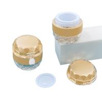 China Customizable 50g Acrylic Cosmetic Jar Diamond Jar Design Skin Care Cream Container for sale