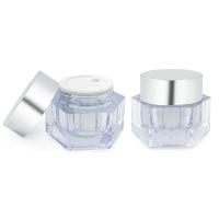 China Leak Proof Skin Care Cream Jar Simple Design 30g/50g Cosmetic Packaging With Sample for sale