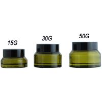 China Round Glass Cosmetic Packaging Bottle with Silk Screen Printing for sale
