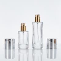 China Transparent Glass Foundation Bottle With Screw Cap 100ml Round Shape Simple Design for sale
