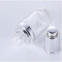 China Round Transparent Glass Foundation Bottle Simple Design Silk Screen Printing Cosmetic Packaging for sale