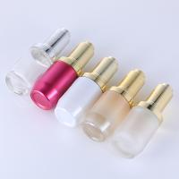 China Round Transparent Glass Foundation Bottle Simple Design Silk Screen Printing Cosmetic Packaging for sale