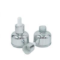 China Drop Resistant Glass Cosmetic Packaging Bottle 50g 60g with Silk Screen Printing for sale