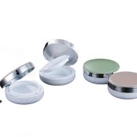 China Refillable Dewy Finish Round Compact Powder Cushion Foundation Case For Light To Medium Coverage for sale