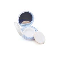 China Refillable Round Snap Closure Compact Powder Case Transparent 15g Capacity for sale