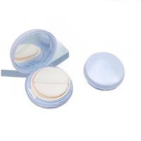 China Refillable Round Snap Closure Compact Powder Case Transparent 15g Capacity for sale