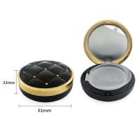 China Round Plastic Refillable Cushion Foundation Case with Snap Closure for Cosmetics / Skin Care for sale