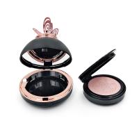 China Travel Friendly Round Compact Powder Cushion Case Transparent Refillable Compatibility for sale