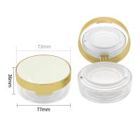 China 15g Round Shape Transparent Empty Loose Powder Case for Compact Powder for sale