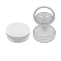 China Recyclable Transparent Loose Powder Case with Screw Cap Closure for sale