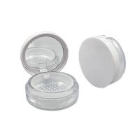 China Recyclable Transparent Loose Powder Case with Screw Cap Closure for sale