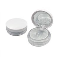 China Recyclable Transparent Loose Powder Case with Screw Cap Closure for sale