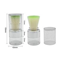China 15g Twist Open Clear Loose Powder Case for Sustainable Custom Logo Powder Application for sale
