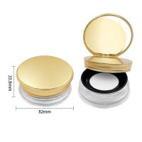 China Round Screw Cap 15g Recyclable Empty Loose Powder Case in Transparent Color for sale