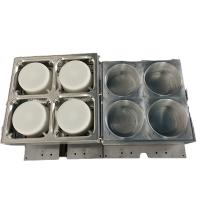 China Fully Automatic 3 Station Disposable Clamshell Aluminium Cake Box Food Container Vacuum Forming Mould OEM Model 23 for sale
