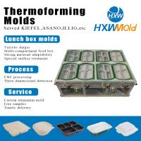 China Aluminium Lunch Box Mold Thermoforming Food Tray CNC Hot / Cold Runner for sale