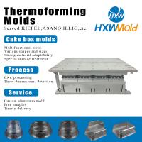 China Aluminum CNC Thermoforming Mold Polished Surface High Precision Tolerance 0.02-0.05mm for Cake Box Lids Used Asano Illig for sale