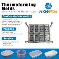 China High Clarity Thin Wall Container Mould Aluminum Lid Mold CNC Process Polished Surface for sale