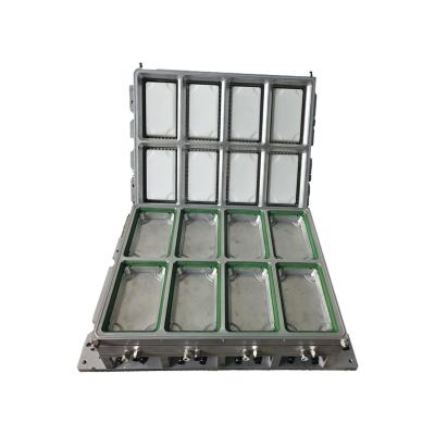 China Round Plastic Cake Box Lid Mould 8 Cavity Aluminum CNC Thermoforming Mold for sale