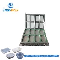 China Round Plastic Cake Box Lid Mould 8 Cavity Aluminum CNC Thermoforming Mold for sale